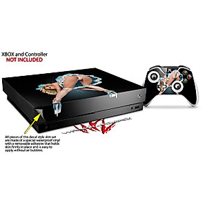 WraptorSkinz Decal Vinyl Skin Wrap Compatible with Xbox One X Console and Controller - Alice Pinup Girl