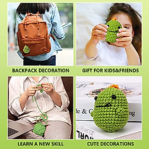 PP OPOUNT Beginner Crochet Kit - Cute Dinosaur, Complete Crochet Kit for Beginners, Starter Pack for Adults and Kids, Bundle Includes Yarn, Hook, Needles, Scissors, Accessories