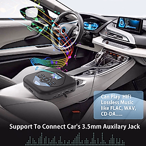 MONODEAL CD Player Portable,Bluetooth CD Player with Speakers,Rechargeable Walkman CD Player for Car and Home,Small Anti-Skip CD Player with Dual Headphone Jacks,WAV/FLAC/MP3/CD Compatible