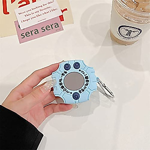 Compatible with Samsung Galaxy Buds2 pro(2022)/Buds Live(2020)/Buds pro(2021)/Buds 2 (2021) Charging Box,Cute Cartoon Digimon Monster Digivice Silicone Earphone case with Hook