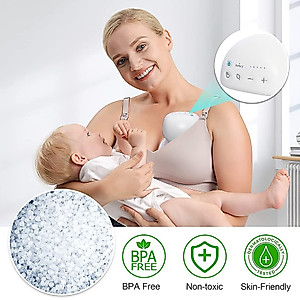 Breast Pump,Wearable Breast Pump,Electric Hands Free Breast Pump,Rechargeable Single Pumping with Massage Mode,Portable Breast Pump Breastfeeding with 5 Suction Levels,28mm 6.34 oz