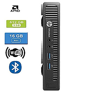HP Refurbished 705 G2 Mini AMD A6 PRO-8500B 1.6GHz, 16GB, 512GB SSD, Win 10 Pro