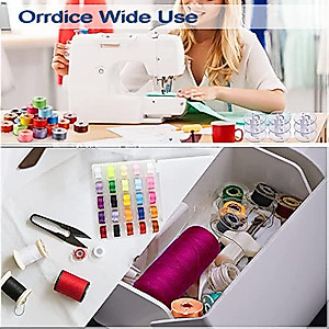 25 Pcs Sewing Machine Bobbins,Sa156 Bobbins, Bobbins Class 15, Sewing Supplies Accessories, Colored Plastic Bobbin with Case, Without Thread(1 Box)