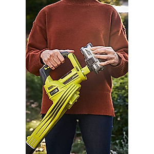 Ryobi OBL1820S ONE+ Cordless Blower, Air Speed (Zero Tool), 241 km/h, 18 V, Hyper Green and Grey