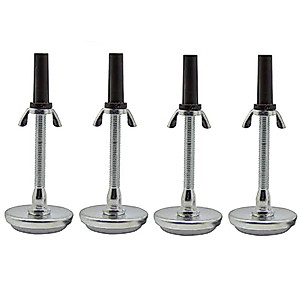 Kings Brand Furniture Adjustable 5.8" Threaded Bed Frame Riser Glide Legs (Set of 4 Glides)