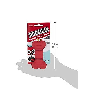 Petmate Dogzilla Squeaky Bone Chew Toy, Medium