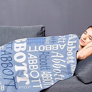 MMAOLP Custom Baby Blanket with Name for Girls Boys, Personalized Monogram Blankets with Initial for Kids Toddler, Customized Monogram Throw Blanket for Newborn, New Mom, Baby Shower Birthday