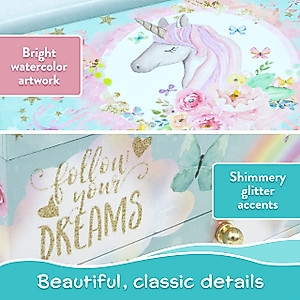 The Memory Building Company Unicorn Jewelry Box for Girls & Boys - Kids Music Box - Musical Jewelry Box for Little Girls - Christmas Gifts and Toys for Girls and Boys