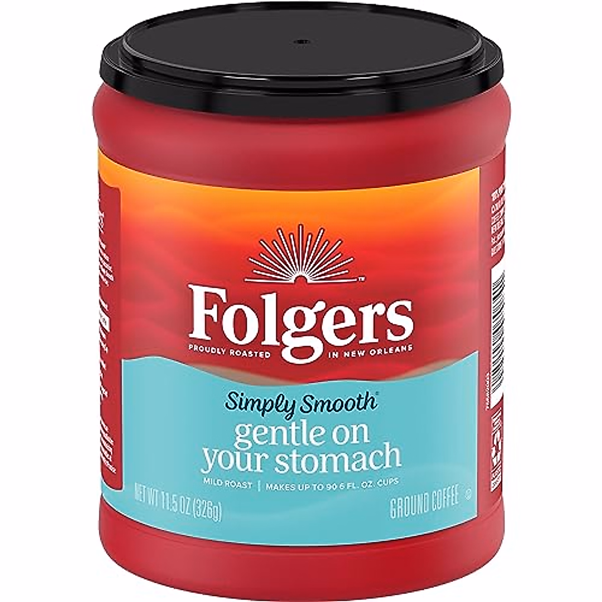 Folgers Simply Smooth Mild Roast Ground Coffee, 11.5 Ounces