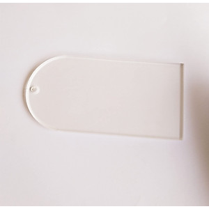 XIAOYUE 10PCS Arched Acrylic Place Cards, Clear Acrylic Escort Cards, Acrylic Place Cards, Wedding Place Cards, Wedding & Party Accessories (2''x4'')