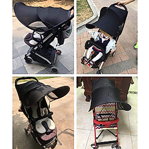 Ridecle Infant Toddler Sun Cover, Baby Stroller Sun Shade, Stroller Sun Cover, Universal Awning with Adjustable Strap, Anti-UV Protection Safety Cart Accessories for Baby