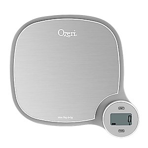 Ozeri Battery-Free Kitchen Scale, Kinetic Charging Technology, Stainless Steel