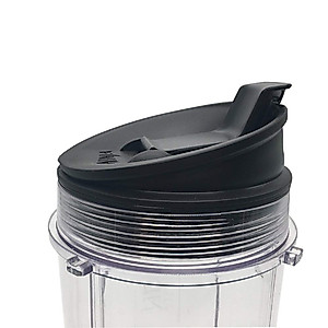 Two Pack 16-Ounce (16 oz.) Cup with Sip & Seal Lid Fit for Nutri Ninja blender series with BL660/BL663/BL663CO/BL665Q/BL771/BL773CO/BL780/BL780CO/BL810/BL820/BL830/QB3000/QB3000SSW/QB3004/QB3005