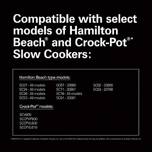 Hamilton Beach Air Fryer Lid, Fits 6 Quart Oval Slow Cooker Crock, with Fry Basket and Tray, Works with Multiple Brands (33602), BLACK