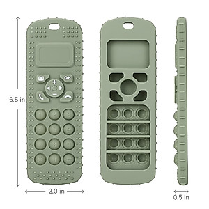 Socub Silicone Baby Teething Toy for Babies 3-12 Months, 2 Pcs Mobile Phone Shape Teether Toys for Infants Boys Girls, BPA Free Pain Relief Chew Toy (blush/Dusty lilac)