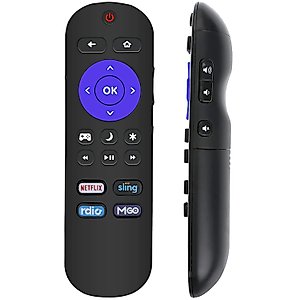 Universal Remote Control Replacement for Insignia ROKU TV Remote w/Volume Control & TV Power Button for All Insignia Roku TV (No Pairing Needed)