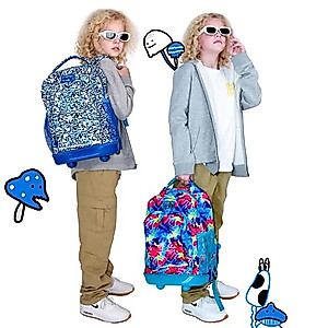 J World New York Kids' Sunny Rolling Backpack Adults, Tie Dye, One Size