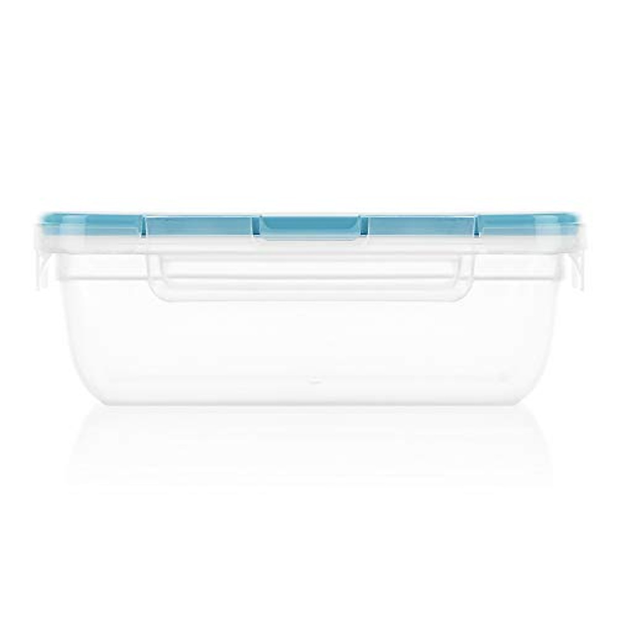 Snapware Total Solution 6-Pc Plastic Food Storage Containers Set with Lids, 8.5-Cup Rectangle Meal Prep Container, Non-Toxic, BPA-Free with 4 Locking Tabs, Microwave, Dishwasher, and Freezer Safe