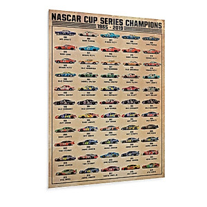 Room Decor Aesthetics NASCAR Cup Series Championship Racing Poster Wall Decor Wall Art Paintings Canvas Wall Decor Home Decor Living Room Decor Aesthetic 12x16inch(30x40cm) Unframe-Style
