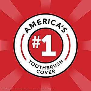 Steripod Clip-on Toothbrush Protector, Red/Orange, 2 Count, (Pack of 1)