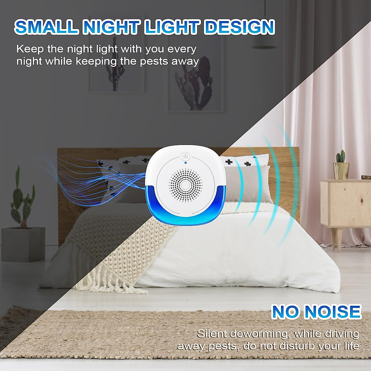 6 Pack Ultrasonic Insect Repeller, Electronic Insect Mouse Repellent, Indoor Pest Ultrasonic Plug in for Cockroaches, Mice, Spiders, Ants, Bugs, Mosquitoes, Pest Defence for House, Kitchen