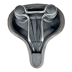 BIRIA Seat, City Bike Saddle Plush for Women and Men Cruiser, with elastomer, Brown Made