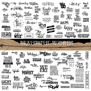 Doraking 90PCS Vintage Nice Words Sentences Sweet Happiness Stickers for Decoration Laptop Scrapbook Windows - Doraking No-Repeat Vintage Words Stickers