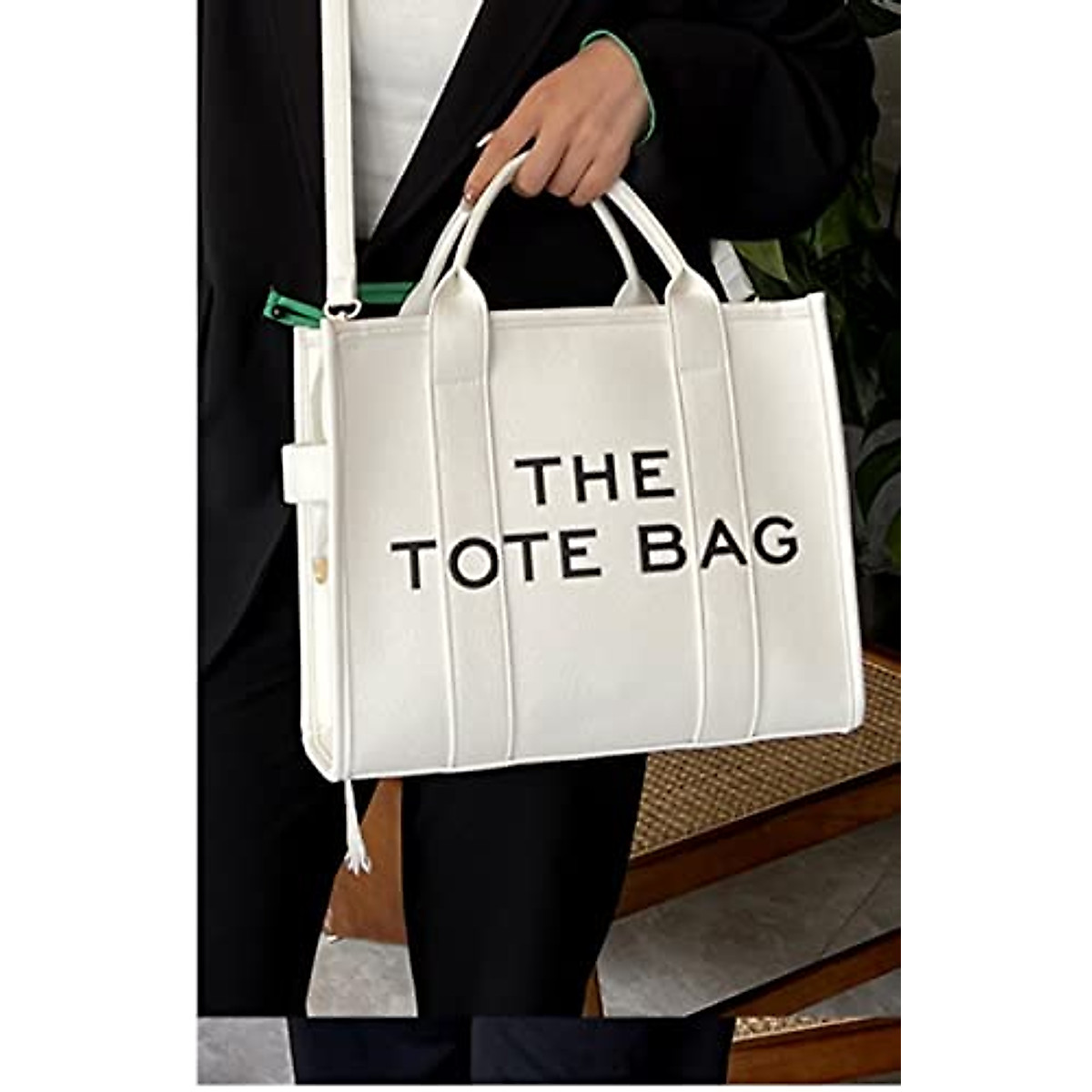 Women's Leather Tote Bag - Spacious and Versatile with Shoulder, Crossbody, and Zipper Features for Travel, School