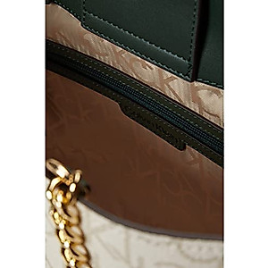 Calvin Klein Finley Signature Tote Vanilla/Khaki/Deep Forest One Size