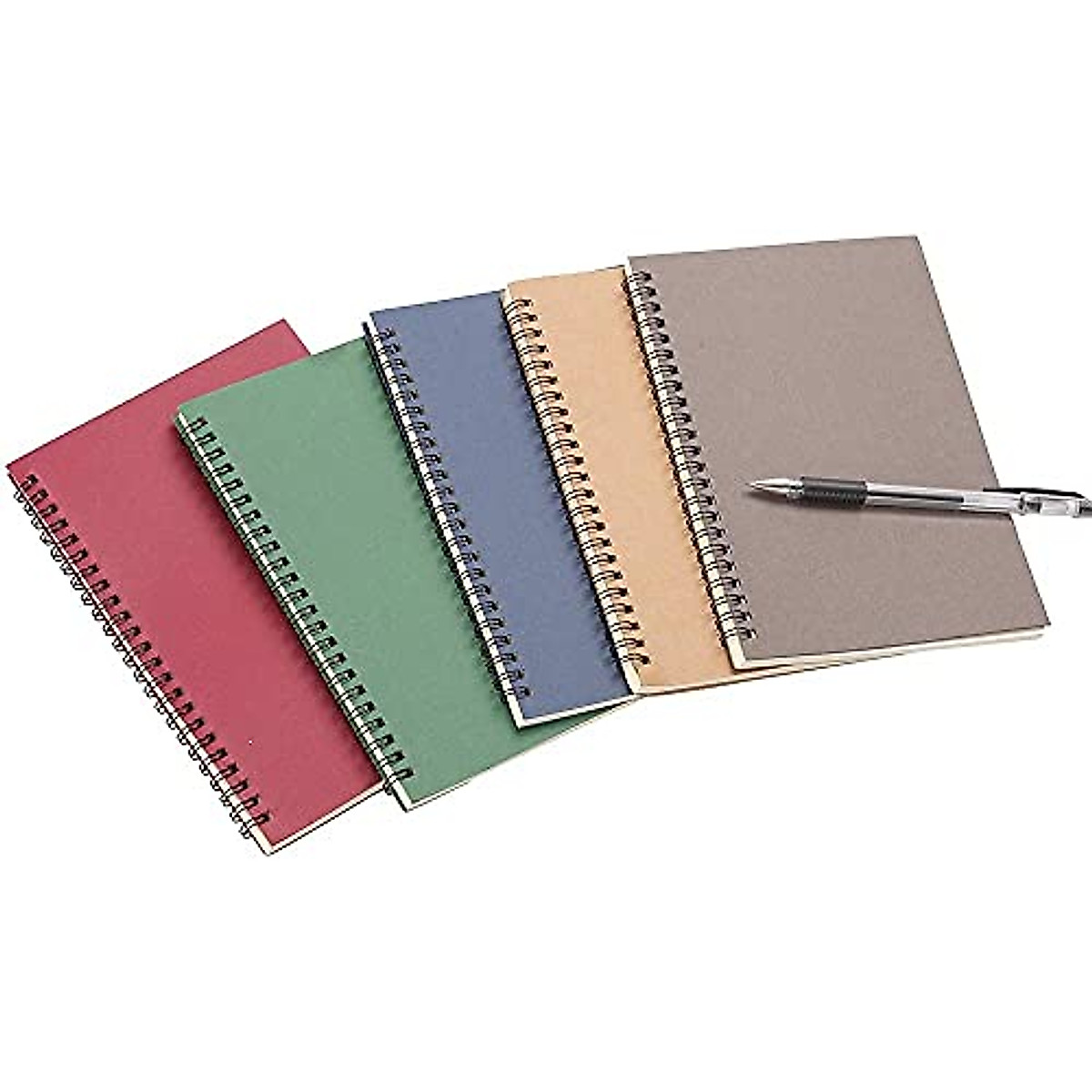 Rocutus 5pcs Colorful Spiral Notebook Student Small Study Book Spiral Notebook Small Notebook Office Simple Working Book Diary Notebook