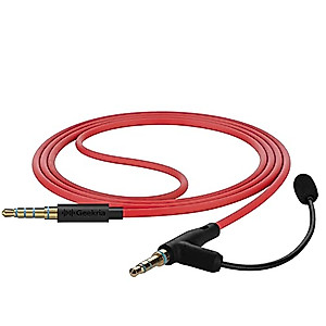 Geekria Boom Mic Headphones Cable for Online Class, Compatible with Riwbox FB-7S,EKids Spiderman, Batman Kids Headsets, 3.5mm Jack Replacement Cord with Boom Microphone for Gaming & Meeting (4 ft)