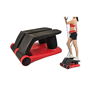 INTBUYING Twist Stepper with Resistance Bands, Home Mini Air Stair Stepper Fitness Exercise Machine for Men & Women