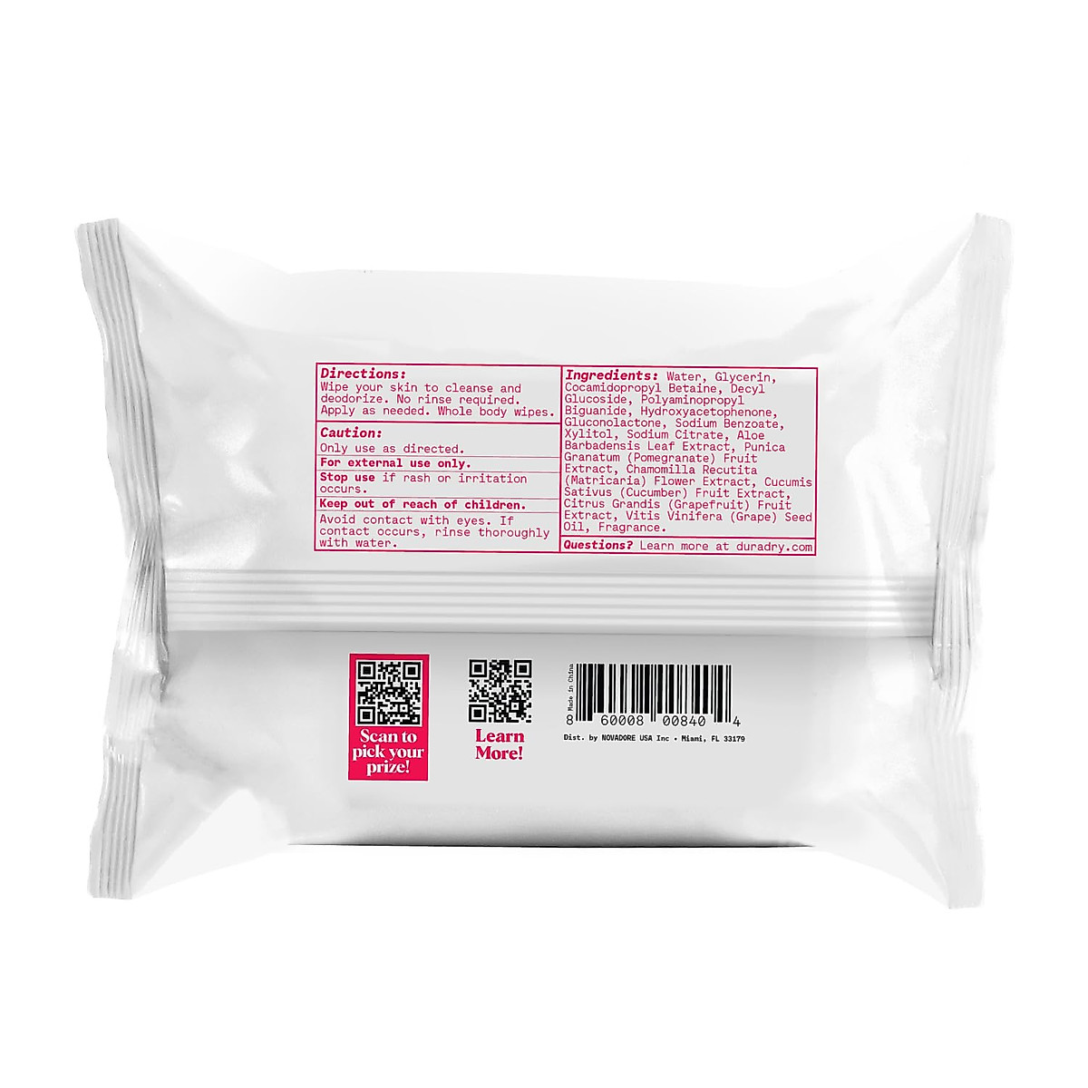 Whole-Body Deodorant Wipes for Men & Women- Body Wipes for Sweat & Odor Control, Use for On-the-Go Cleansing, Gym Sessions, Travel, or Rinse-Free Shower Alternative - Aqua Scent, Pack of 1