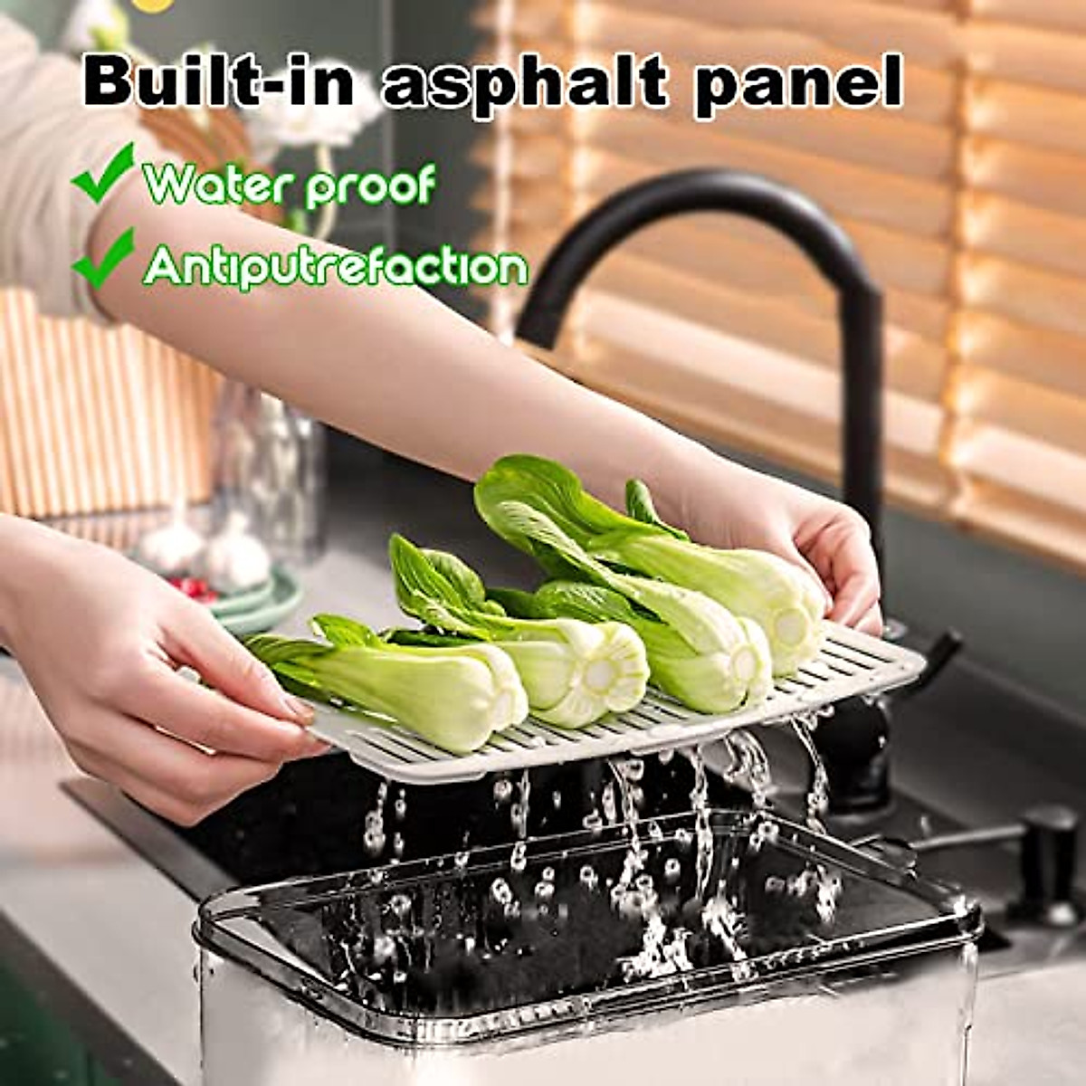 Finkoo 10 Pcs Fridge Organizer, Stackable Refrigerator Storage Bins with Lids, Kitchen Organization and storage BPA-Free Pantry Clear Storage Containers for Food, Drinks, Vegetable Fruits