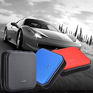 XiongYe CD DVD Wallet, 32 Capacity Heavy Duty, DVD CD Case Holder for Car, Portable DVD/VCD Storage Disk, Hard Shell Sturdy case , Car CD Disk Holder, Booklet, Blu-ray Wallet (32 Capacity,Black)
