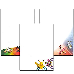 Pokemon Page Clips Pickachu School Supplies Bundle ~ 6 Pokemon Bookmarks Magnetic Page Clips for Kids | Pokemon Office Supplies with Notepad and Stickers