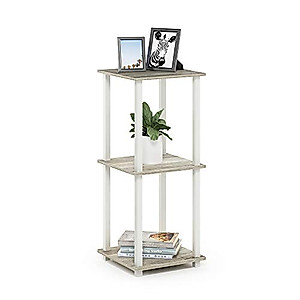 Furinno Simplistic Set of 2 End Table, Sonoma Oak/White