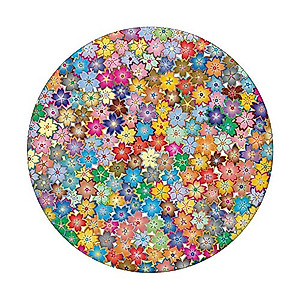 Cellphone Button Pop Up Holder Pressed Flower Rainbow Floral PopSockets PopGrip: Swappable Grip for Phones & Tablets