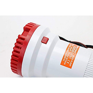 Amarine Made Non Automatic Bilge Pump for Boats 2000 GPH Submersible Pump 12V Boat Marine Plumbing Electric with Hose ID 29mm 1-1/8 Outlet 8.5A White