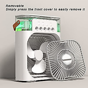 Portable Air Conditioner Fan, Mini Cooler Fan, Plastic Misting Humidifier Fan Rechargeable Desktop Air Cooler