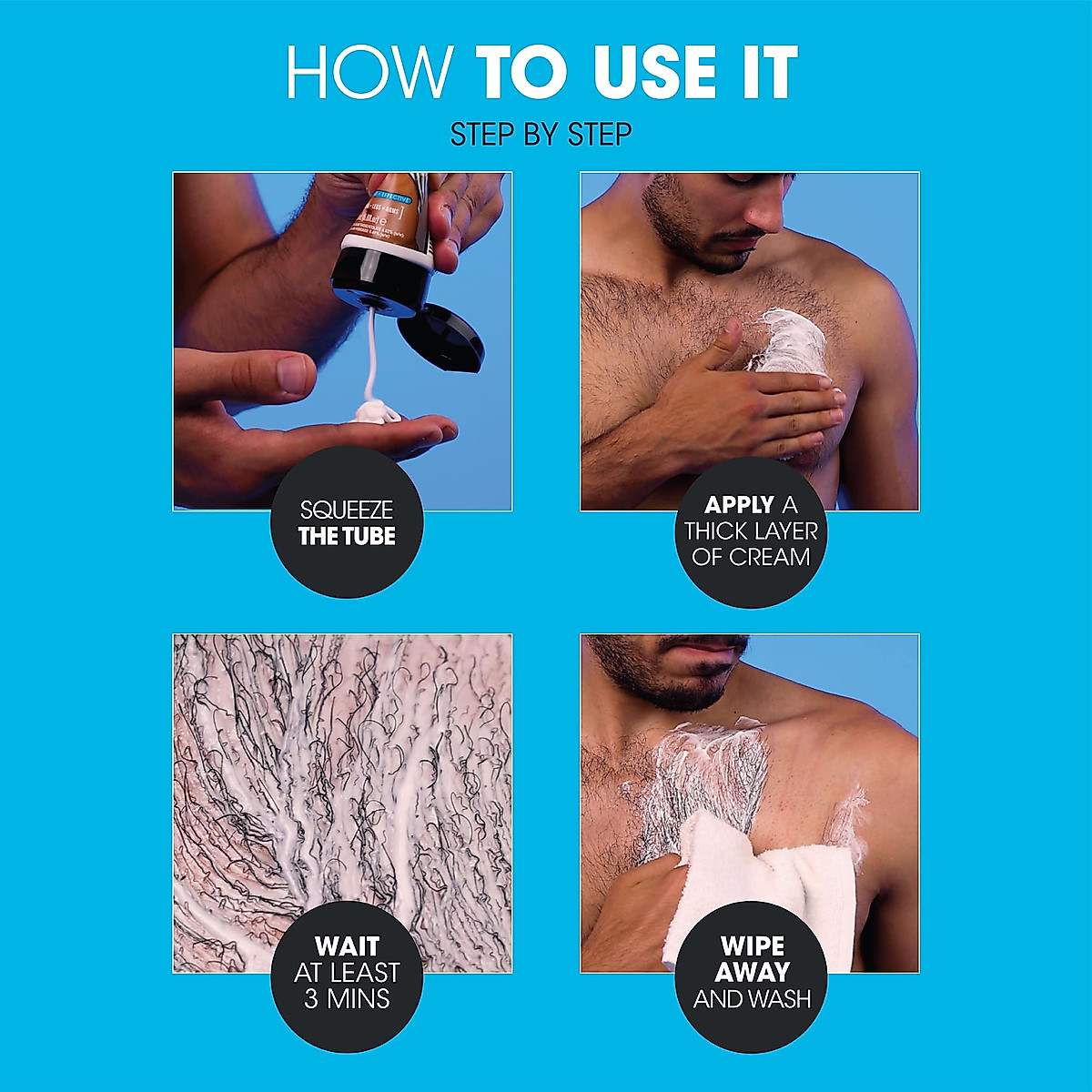 Nad's Soothing Men's Depilatory Cream for Unwanted Coarse Body Hair Removal, 6.8 Oz