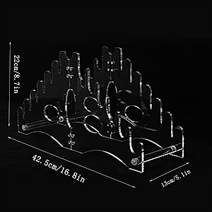 Knife rack Knife display stand Knife display case Collectible Knife collection display stand Plexiglas desktop knife Pocket knife organizer & display hut Home decoration (transparent)