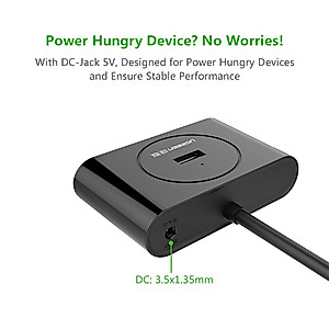 UGREEN USB Extension Cable USB 2.0 Active Repeater Extension Hub Cable 4-Port USB Hub A Male to A Female with Built-in Signal Booster Chips (15ft)