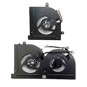 Replacement CPU+GPU Cooling Fan for MSI Stealth Pro GS63 GS63VR GS73 GS73VR 6RF 7RF Black Fan BS5005HS-U3I BS5005HS-U3J Pair Fans