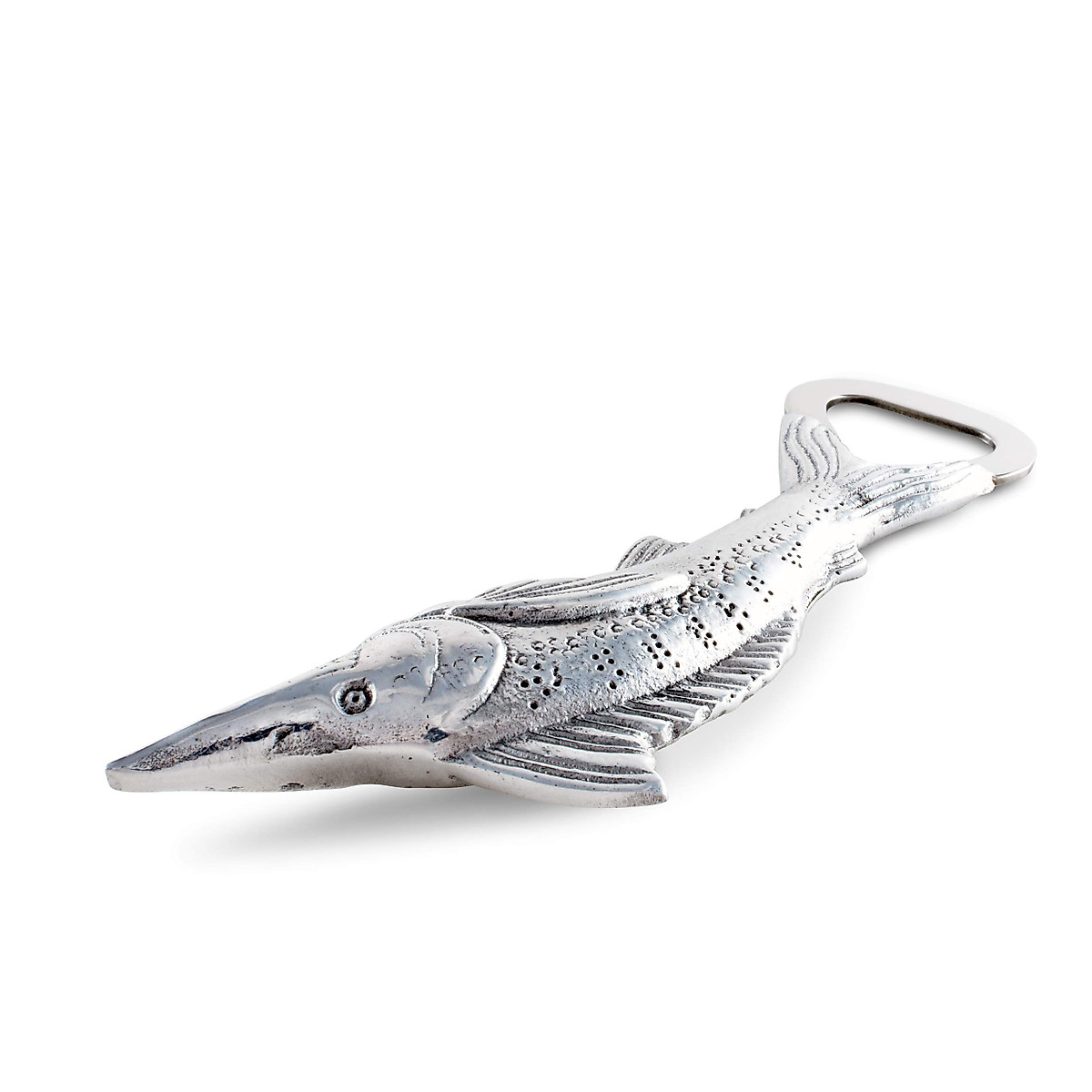 Arthur Court Designs Aluminum Marlin Fish Bottle Opener Fisherman Gift Coastal Barware 7 inch Long