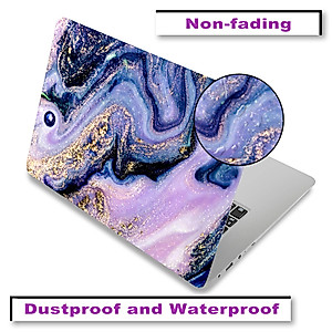 ArtSo Laptop Skin Sticker Decal,16.5” 17” 17.3 inch Laptop Universal Netbook PC Notebook Vinyl Reusable Skin Sticker Cover Art Case Protector Personalized, Free 2 Wrist Pad,Purple Marble