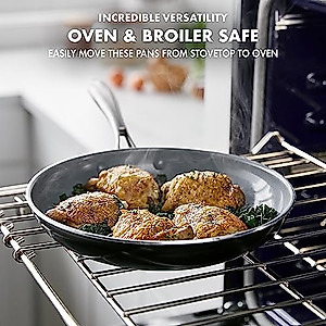 GreenPan Swift Healthy Ceramic Nonstick, 12 Piece Cookware Pots and Pans Set, Stainless Steel Handles, PFAS-Free, Dishwasher Safe, Oven Safe, Black