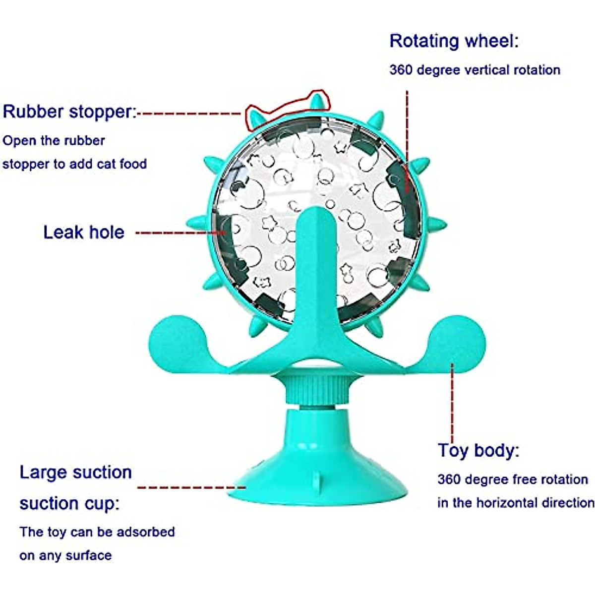 360° Bearded Dragon Toys, Bearded Dragon Enrichment Toys, Dragon Pet Toy, Reptile Food Toys Ball, Interactive Toys for Lizard Reptile, Tank Decor Gecko, Bearded Dragon Feeder, Chameleon Feeder.