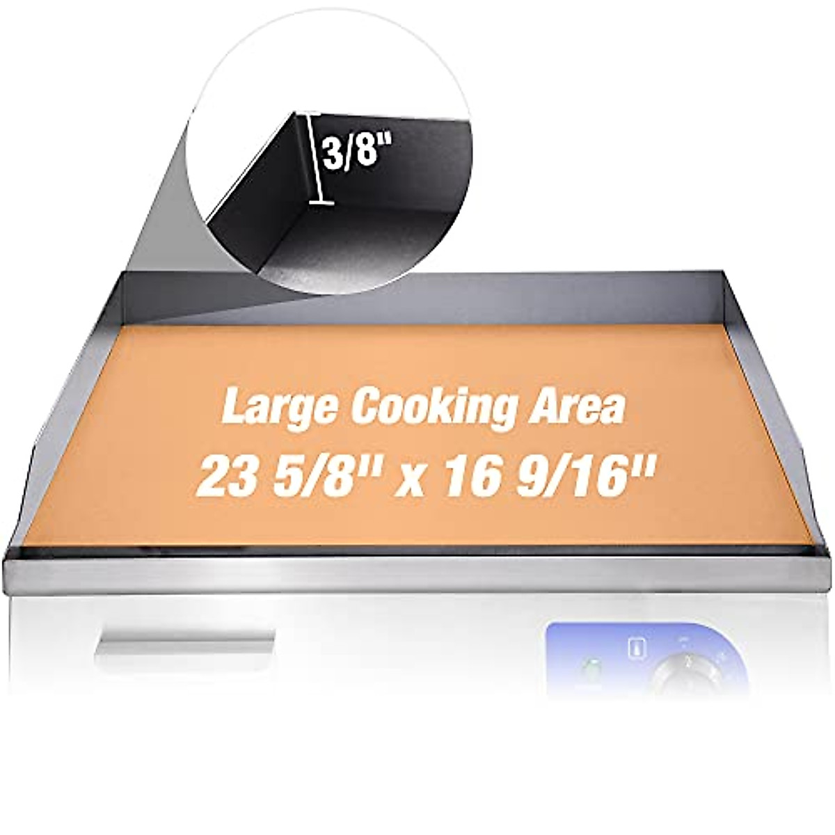 Yescom 2500W 24" Electric Countertop Griddle Flat Top Commercial Restaurant BBQ Grill