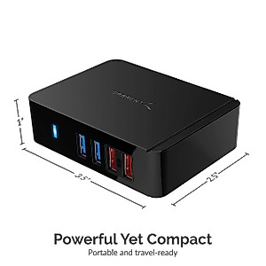 SABRENT 7 Port USB 3.0 HUB + 2 Charging Ports with 12V/4A Power Adapter [Black] (HB-U930)